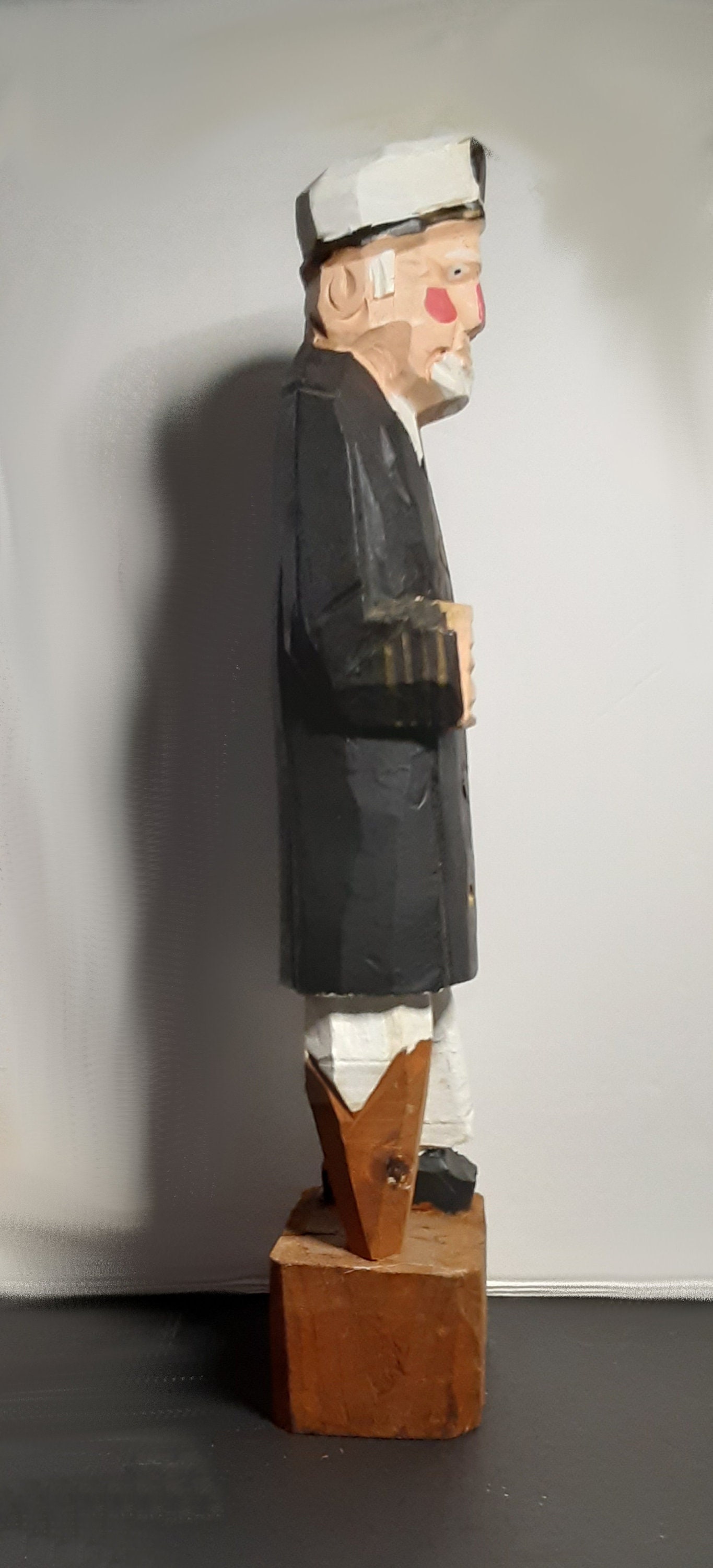 Vintage Hand Carved and Painted Wood Sea Captain - Etsy