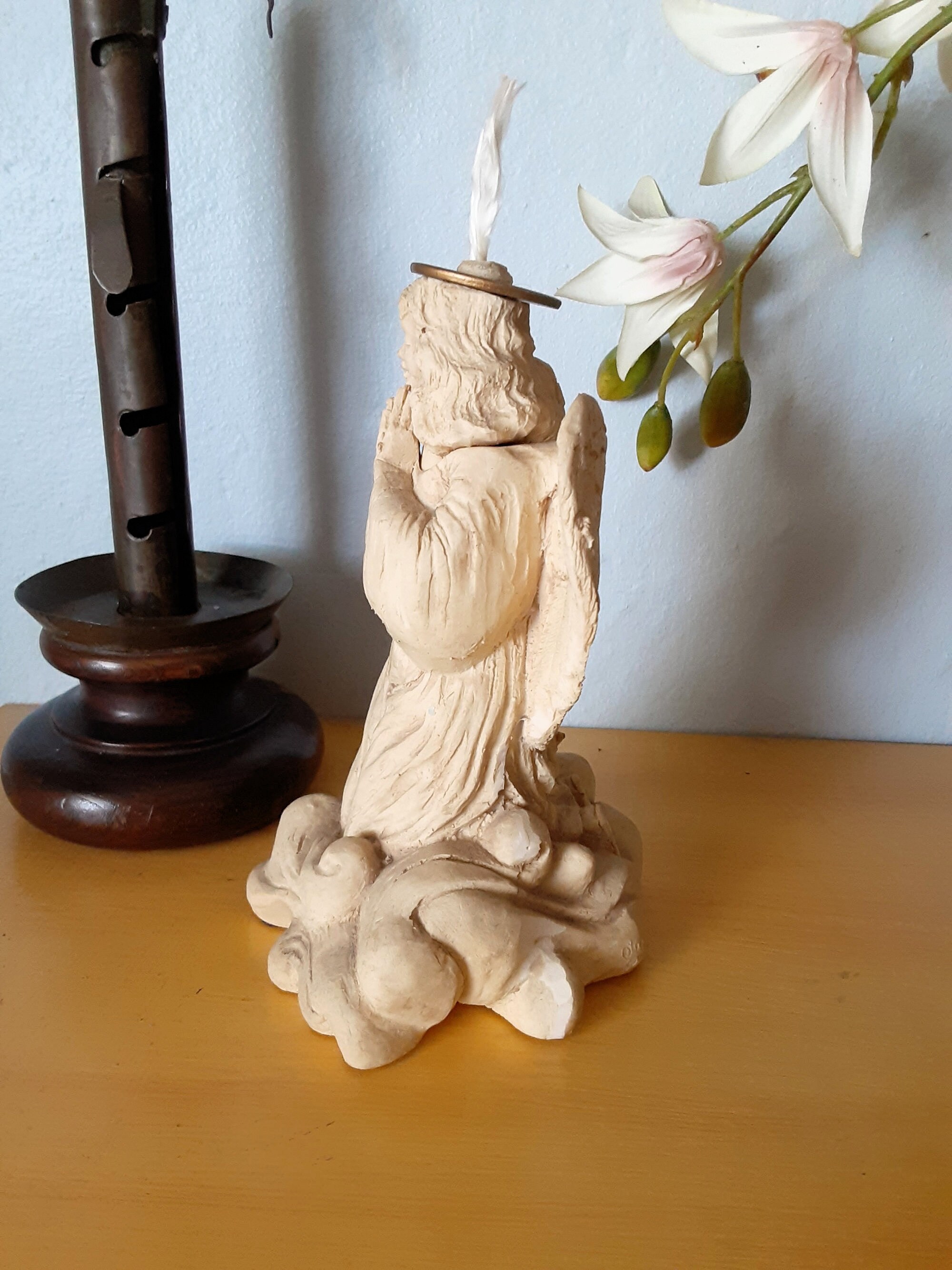 Angel Oil Lamp – Charleston Soap and Candle Company Vintage Glass Oil ...