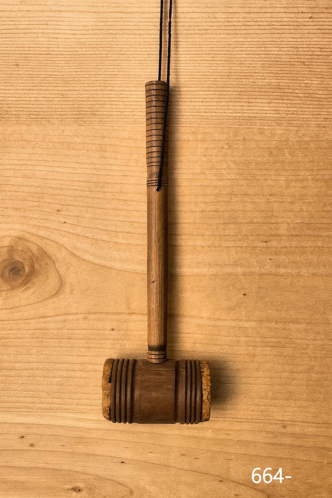 Vintage Turned Wood Carpenter’s Mallet – 17.5" Long | Rustic Workshop ...