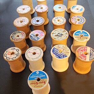 Vintage, Wood, Thread Spools, Craft, Supply, Collectible, Farmhouse ...