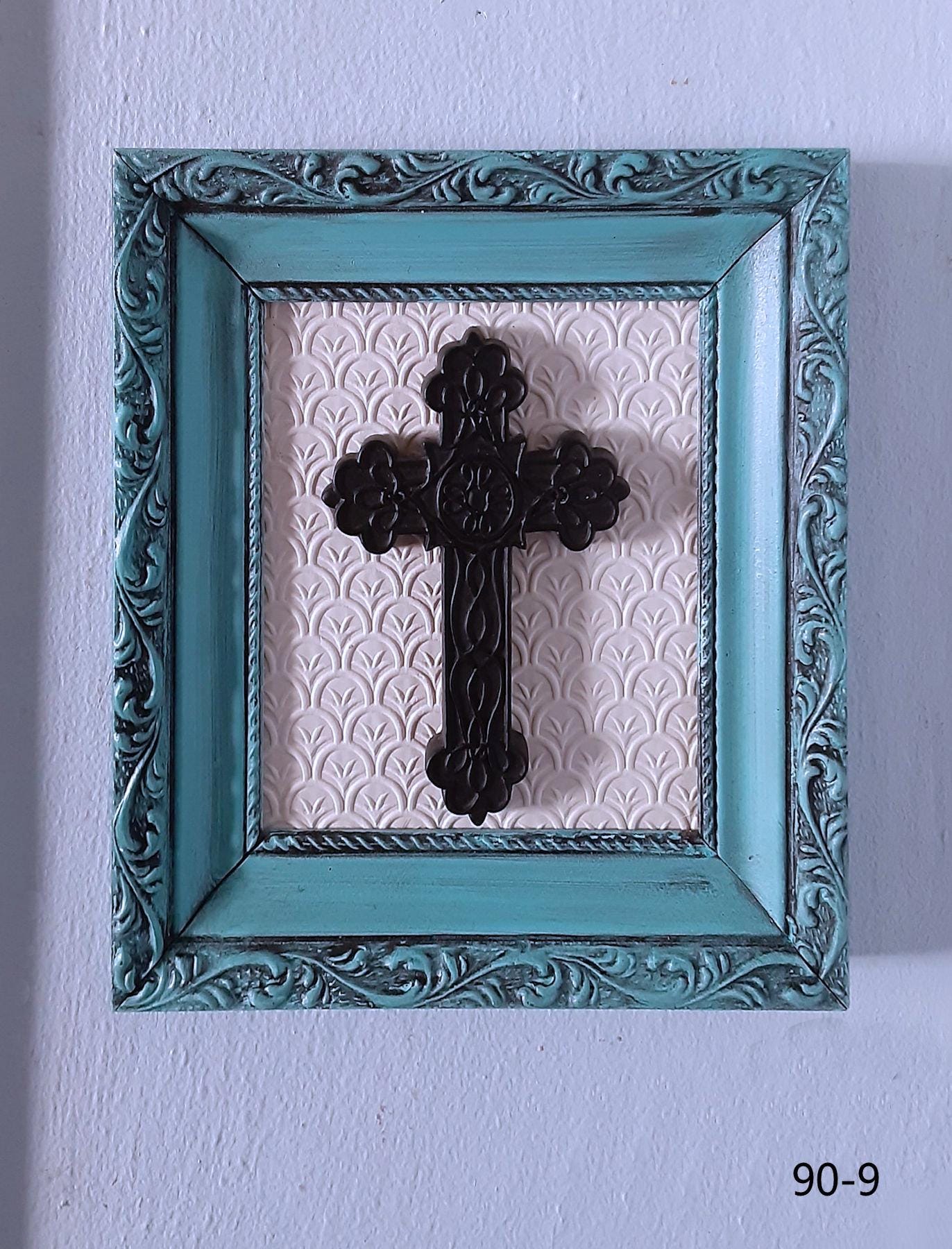 Framed, Cross, 3-dimensional, Wall Decor, 10.25 X 9.5 - Etsy
