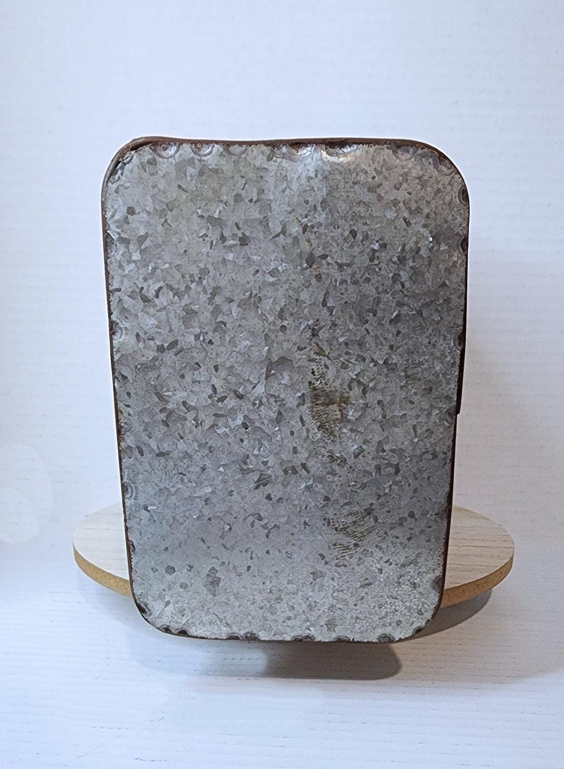 Vintage Galvanized Metal Tin Container – Rustic Farmhouse Décor, With ...