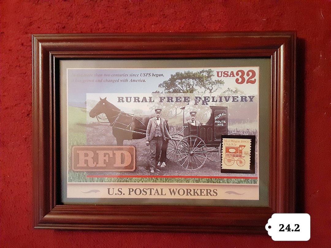US Post Office Issued Stamps With Photo, Rural Postal Worker - Etsy