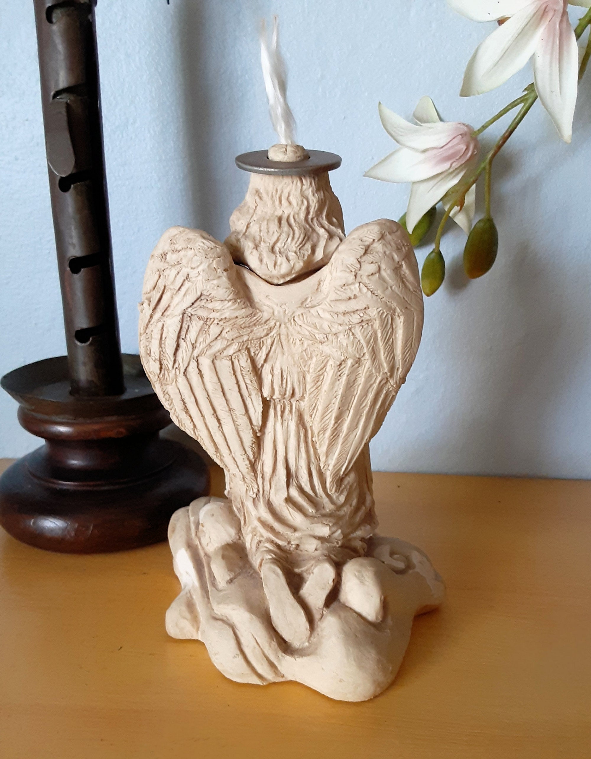 Angel Oil Lamp – Charleston Soap and Candle Company Vintage Glass Oil ...