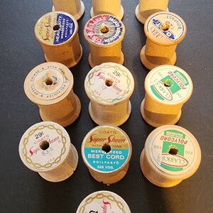Vintage, Wood, Thread Spools, Craft, Supply, Collectible, Farmhouse ...