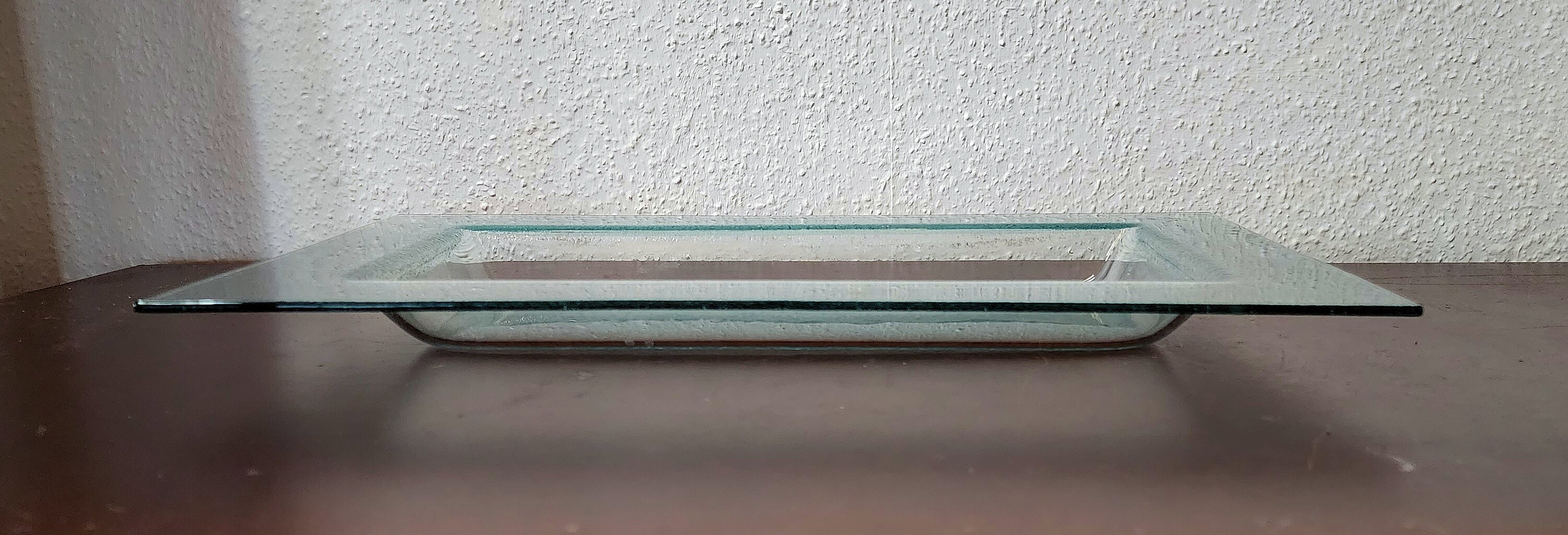 Vintage Rectangular Glass Tray With Metal Stand, 2 Pieces - Etsy