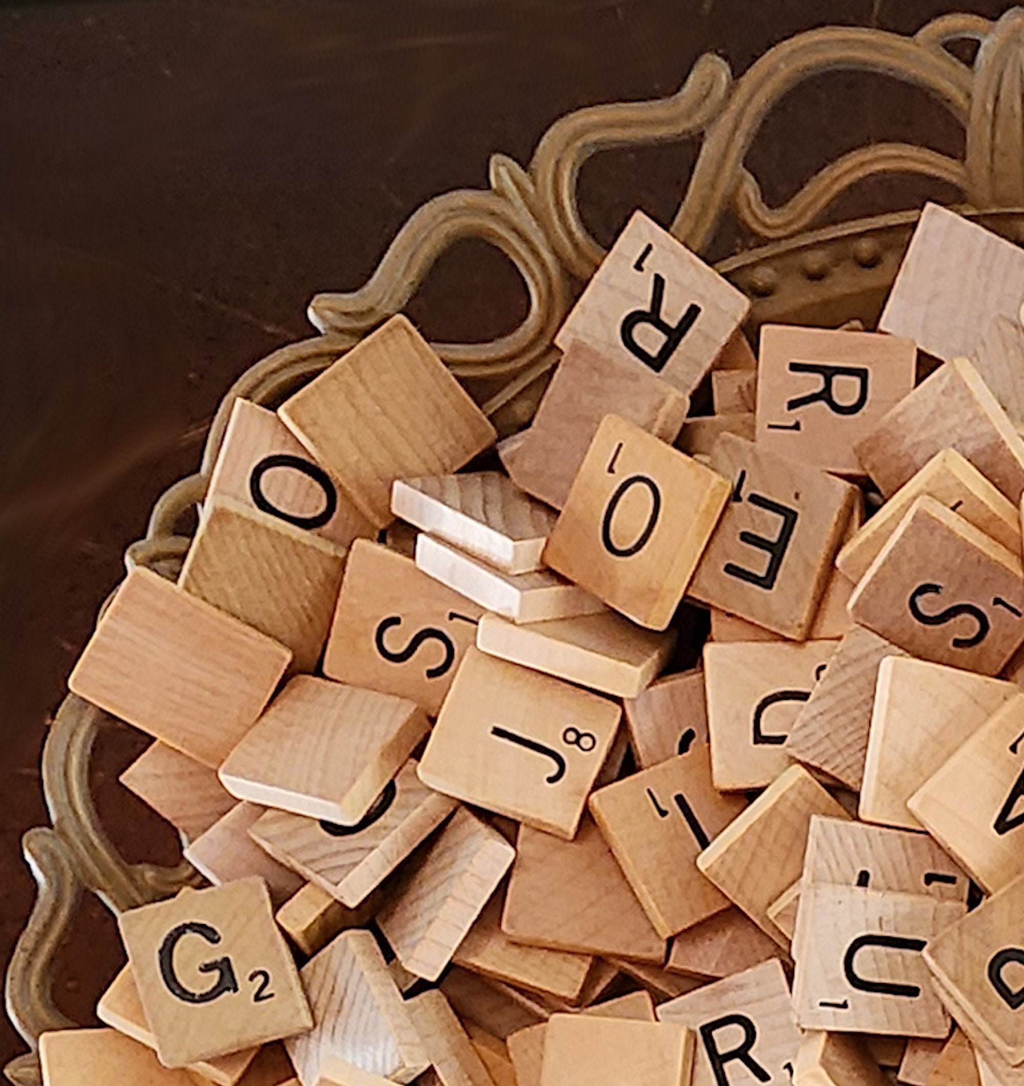 Individual Scrabble® Tiles, Single Letters, Vintage, Straight Cut Edges ...