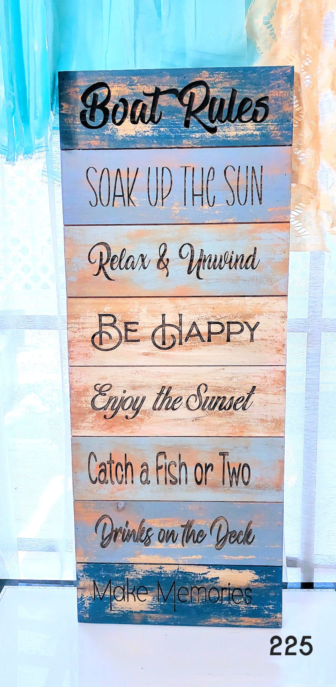 Boat Rules Sign – Laser Engraved Wood Wall Art, Nautical Cabin or Lake ...