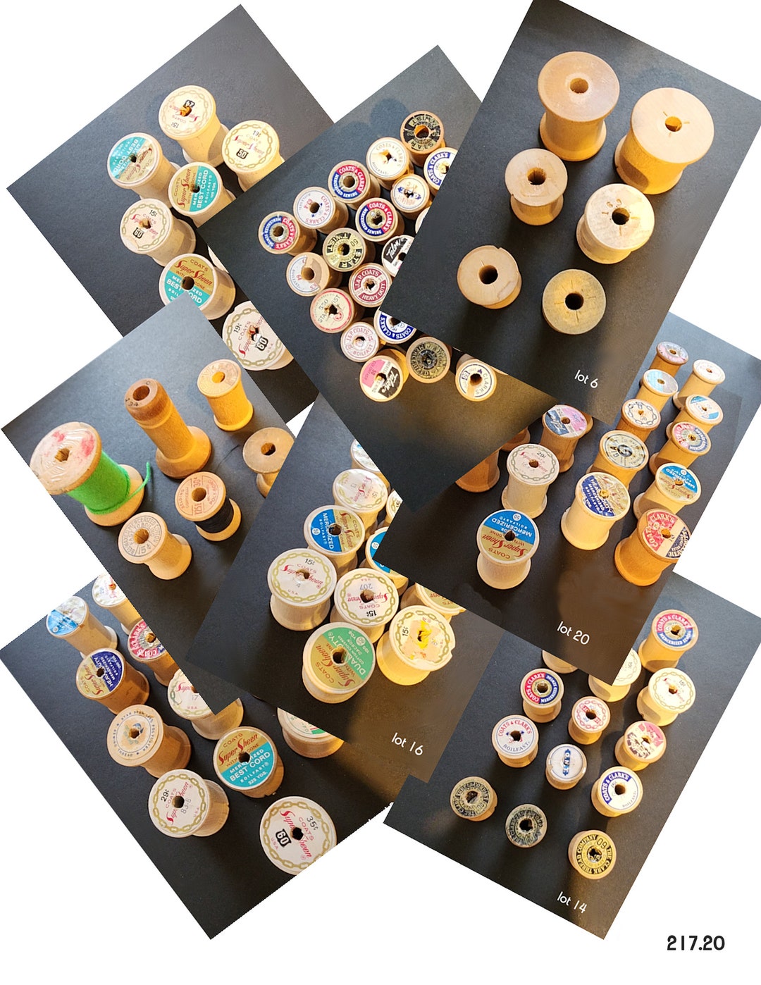 Vintage, Wood, Thread Spools, Craft, Supply, Collectible, Farmhouse ...