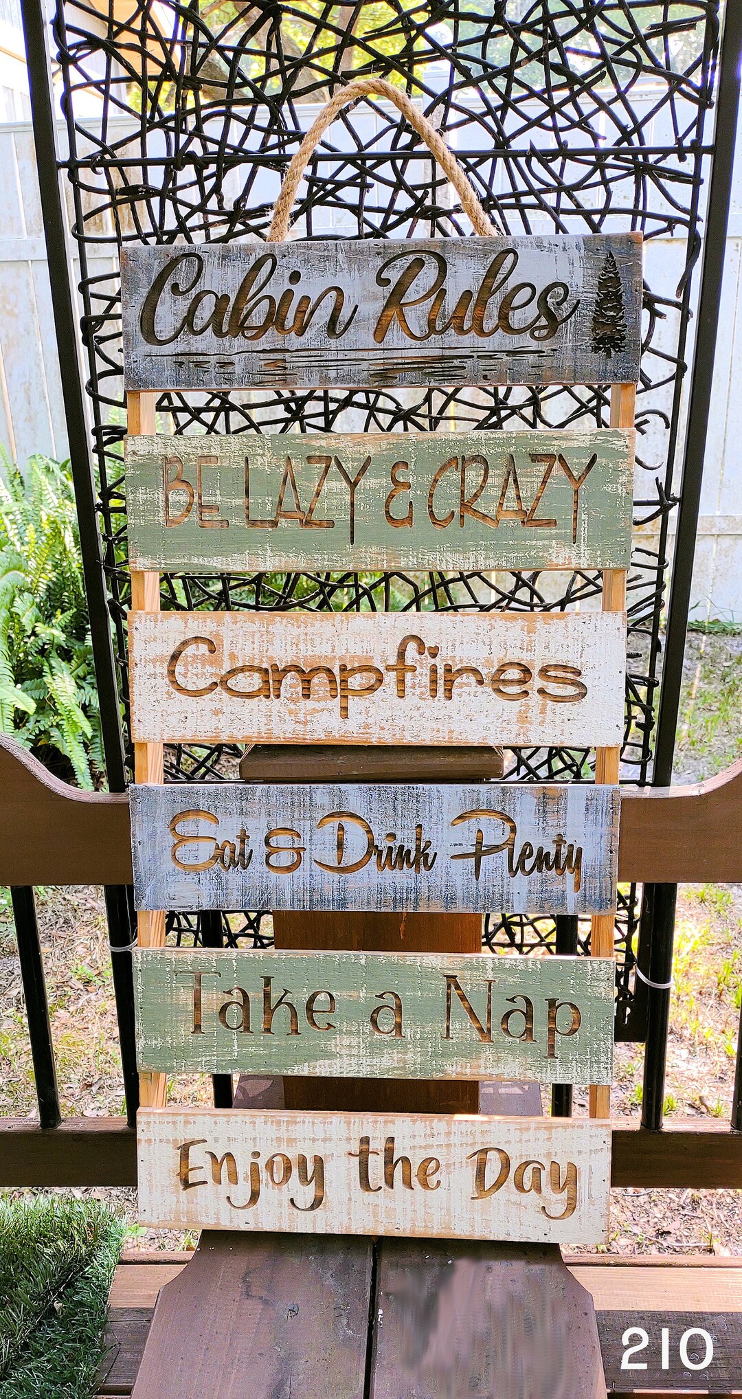 Rustic, Wood, Laser Engraved, Cabin Rules, Sign, Rope Hanger - Etsy