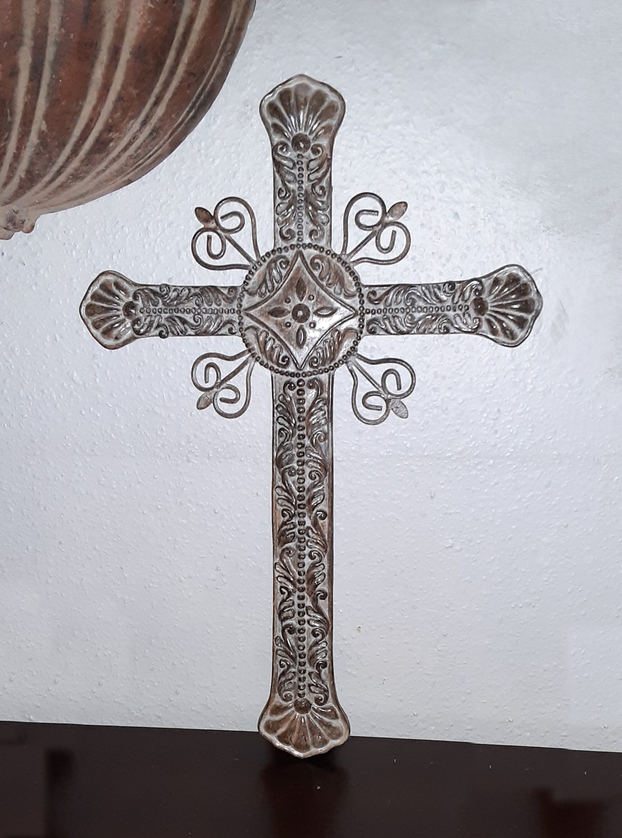 Cross, Resin, Metal Scroll Design - Etsy