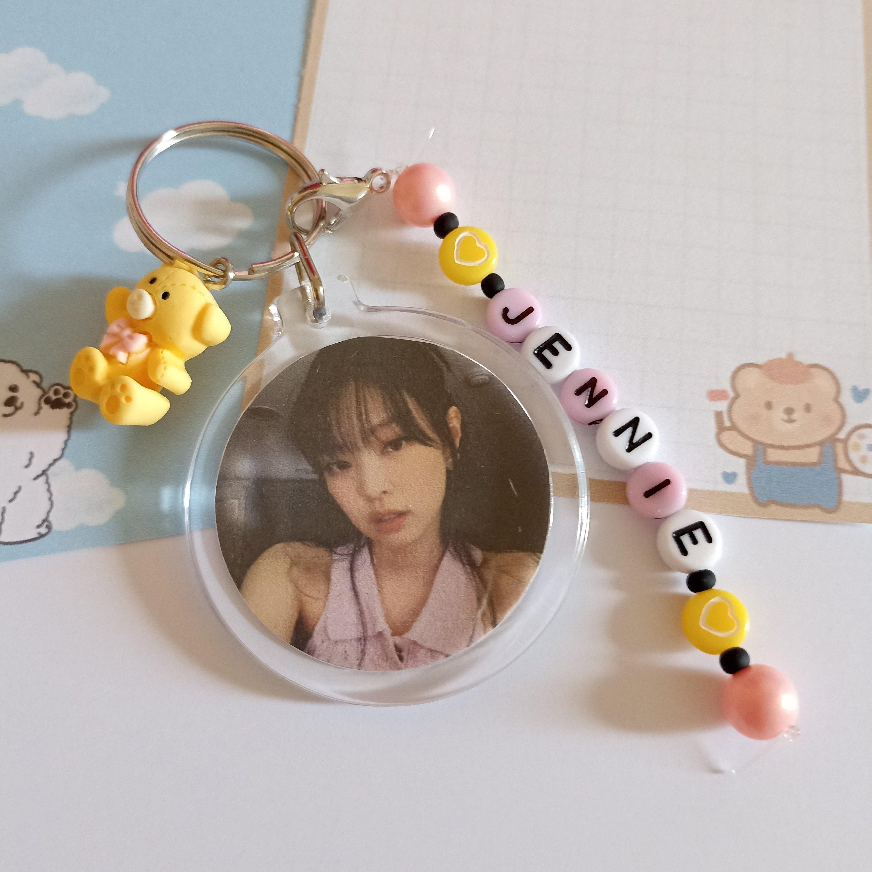 Kpop Keychain Blackpink Jennie Key Chains K-pop - Etsy