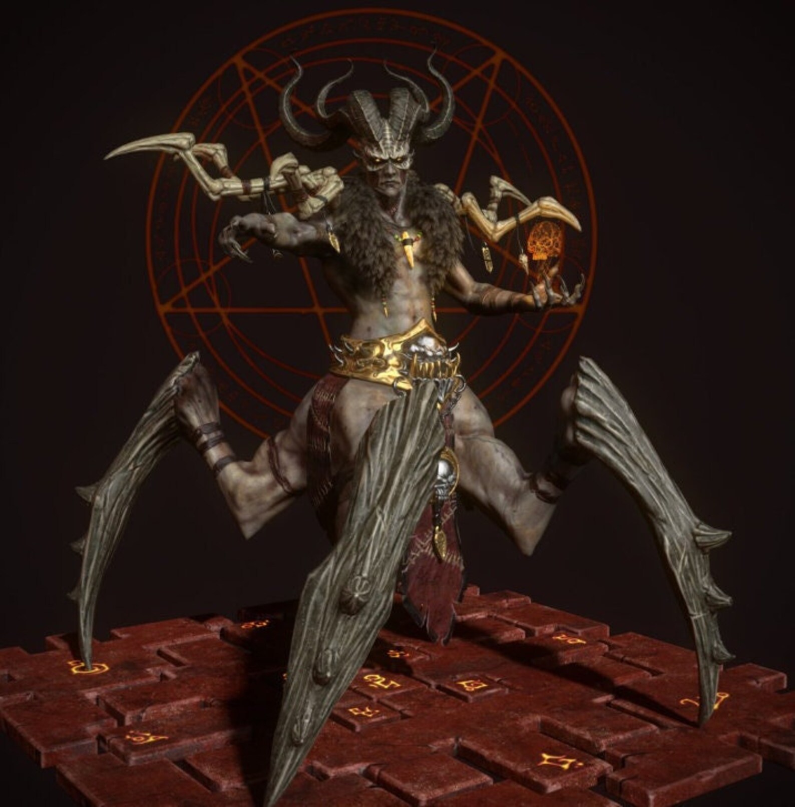 Baal Dämon pose 3D STL Datei - Etsy.de