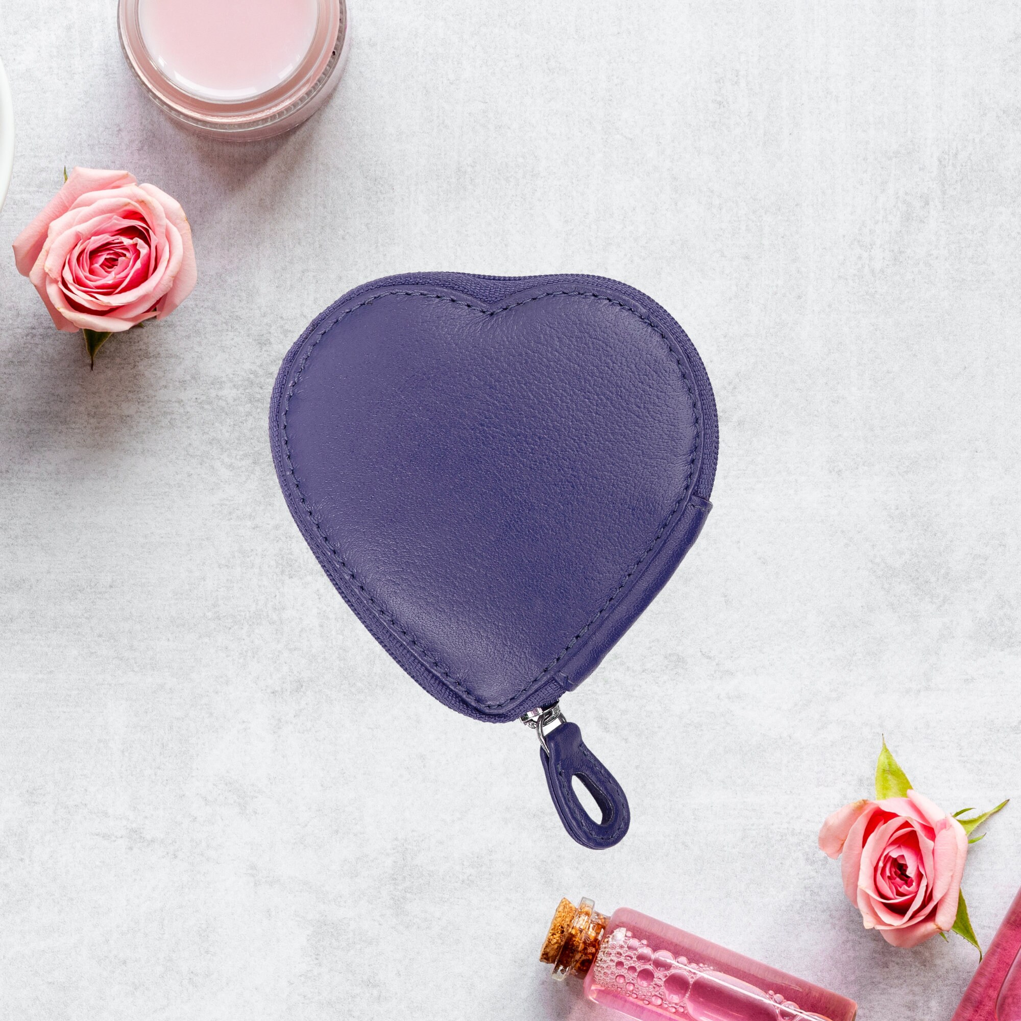 Small Heart Shaped Coin Purse, Leather Coin Pouch, Heart Wallet ...