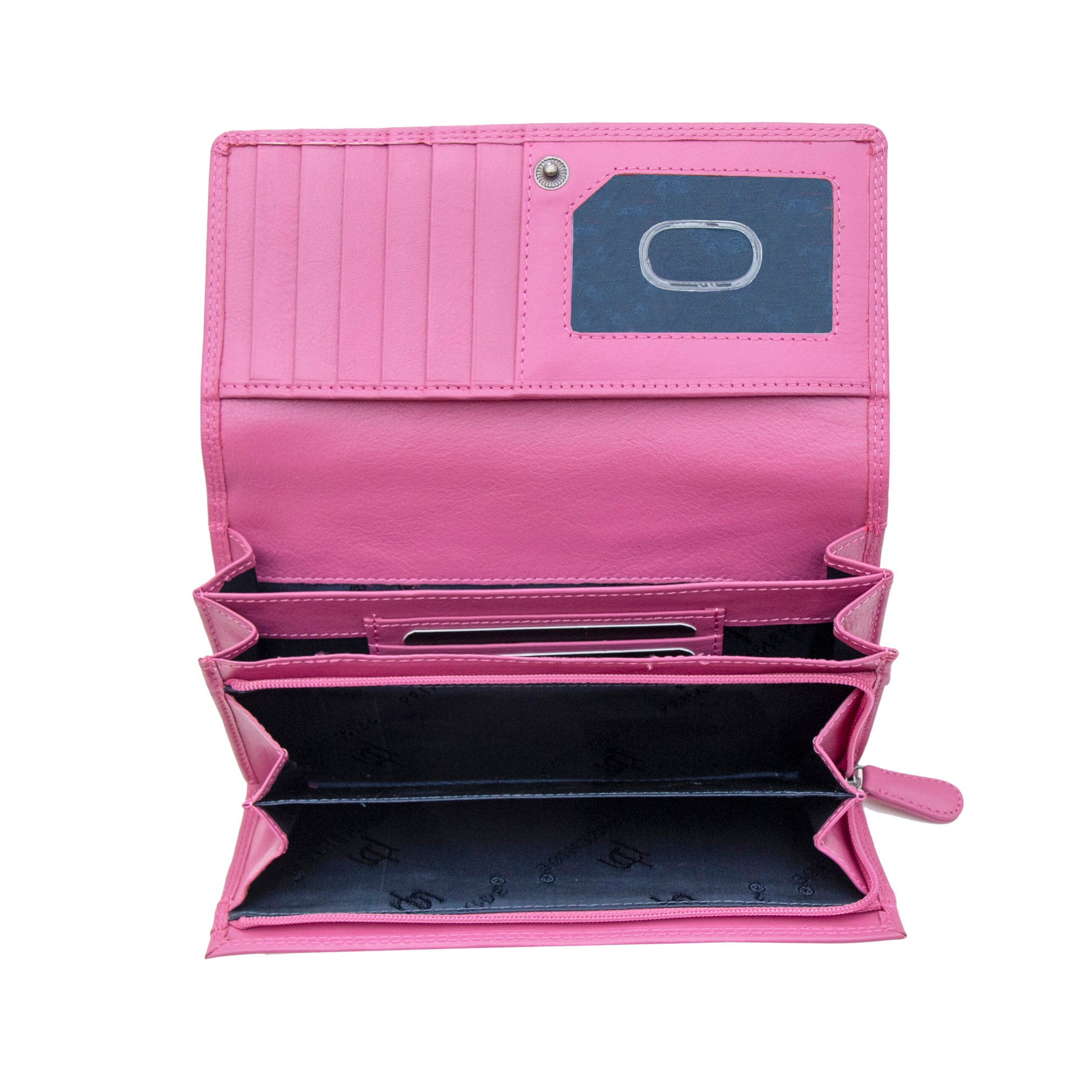 Hot Pink Wallet, Pink Leather Wallet Women, Leather Purses for Women ...