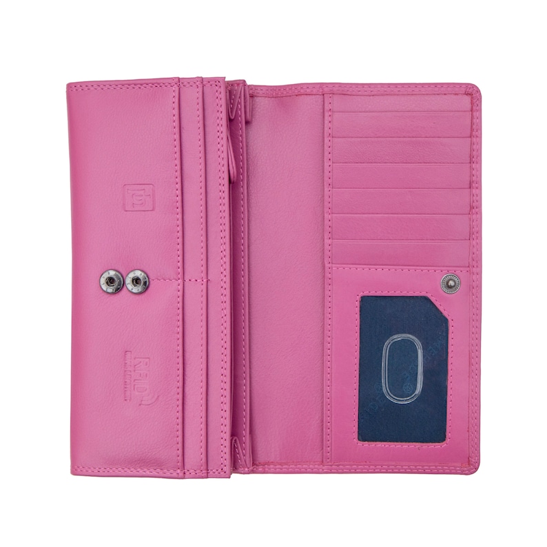Hot Pink Wallet, Pink Leather Wallet Women, Leather Purses for Women ...