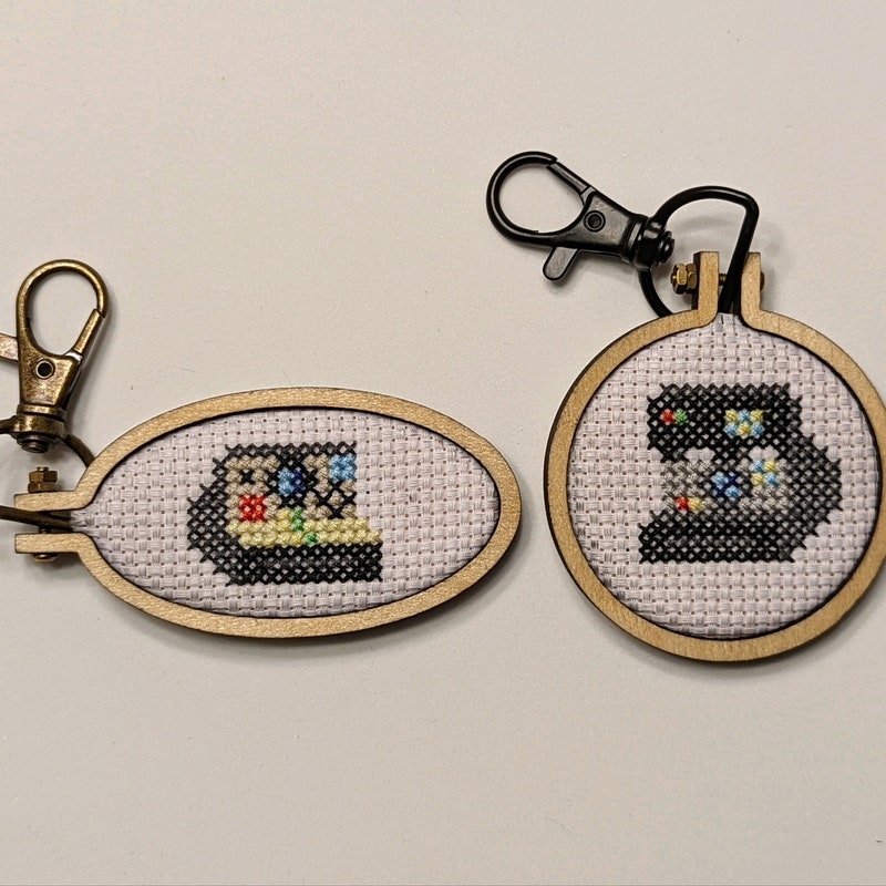 Cross Stitch Keyring - Etsy