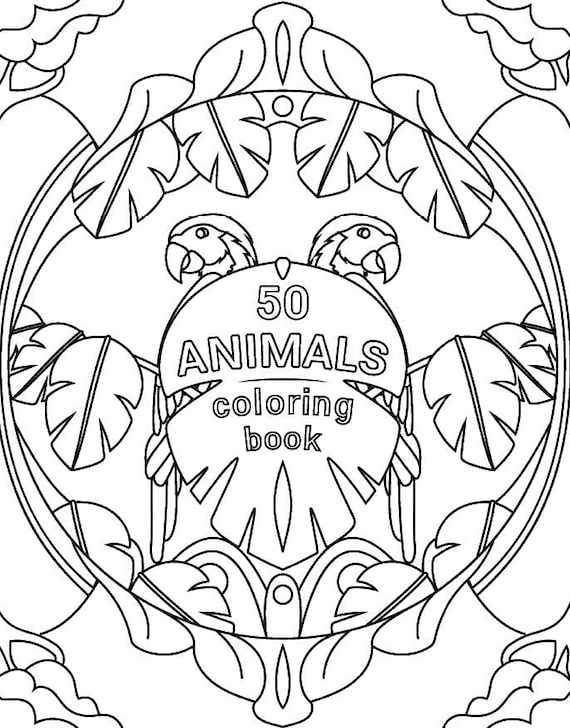 50 Different Animals Coloring Pages - Etsy