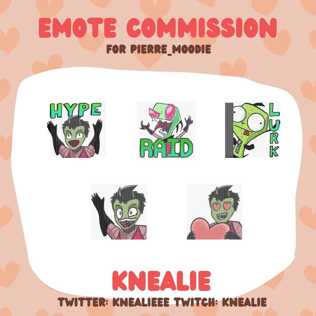 Twitch Discord Invader Zim Emote Set Etsy