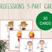 Printable Professions 3-part Cards, Matching and Reading Activity ...