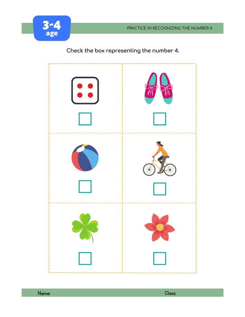 Printable Recognizing Numbers Worksheets, Printable Preschool Age 3-4 ...