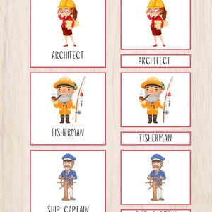 Printable Professions 3-part Cards, Matching and Reading Activity ...