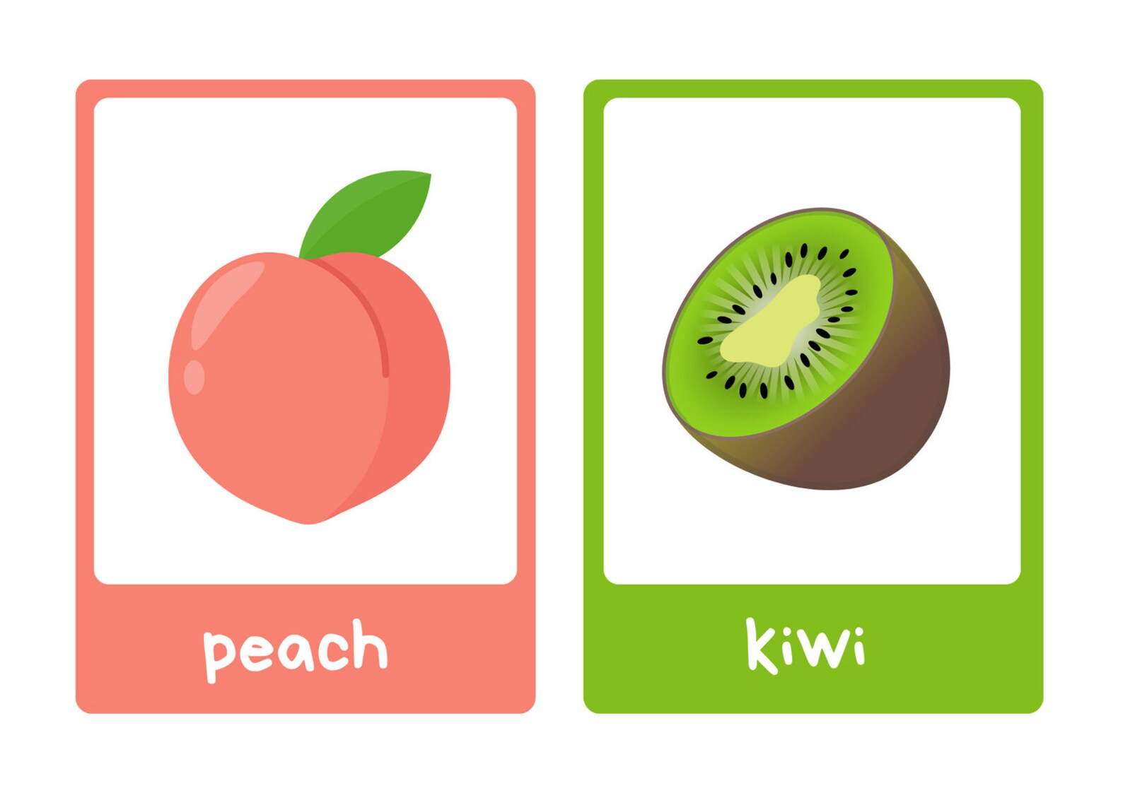 Fruits - Printable Flashcards, Preschool Educational Materials ...