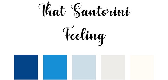 That Santorini Feeling Color Palette Procreate Adobe - Etsy