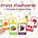 Fruits - Printable Flashcards, Preschool Educational Materials ...