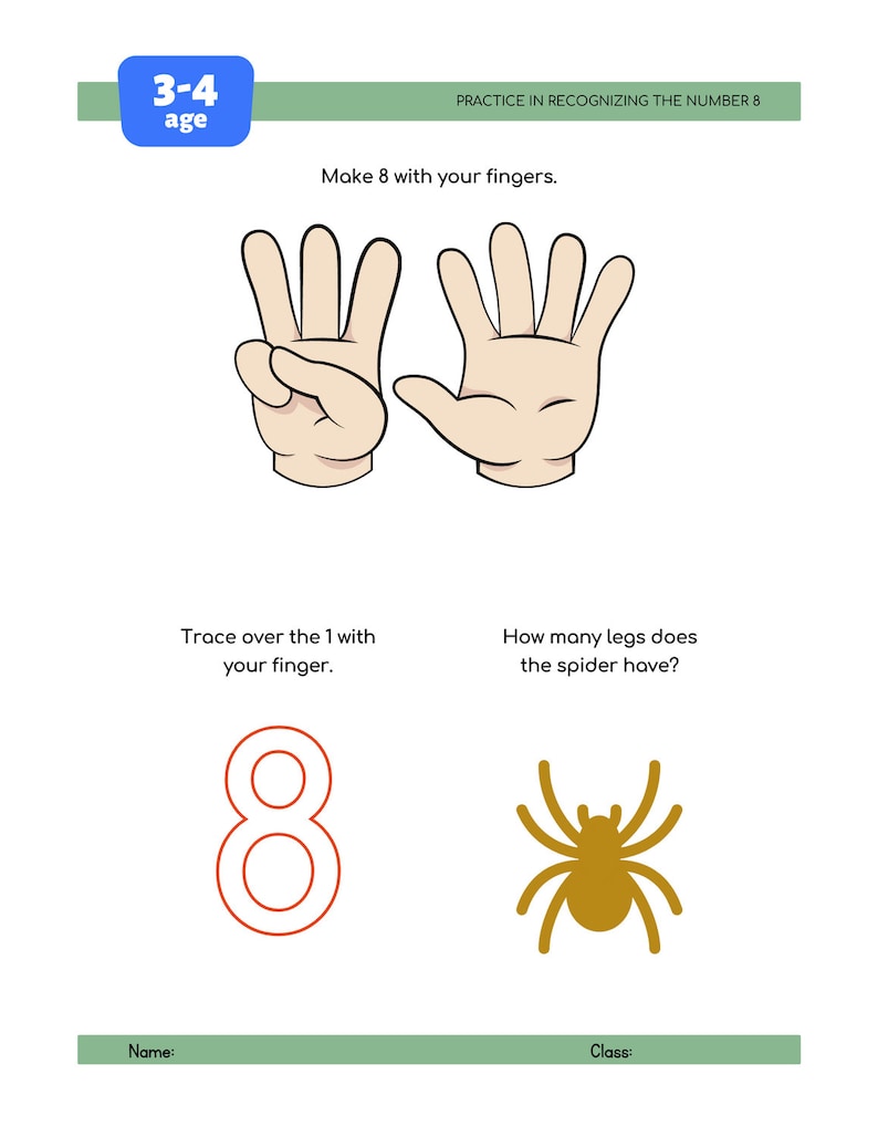 Printable Recognizing Numbers Worksheets, Printable Preschool Age 3-4 ...