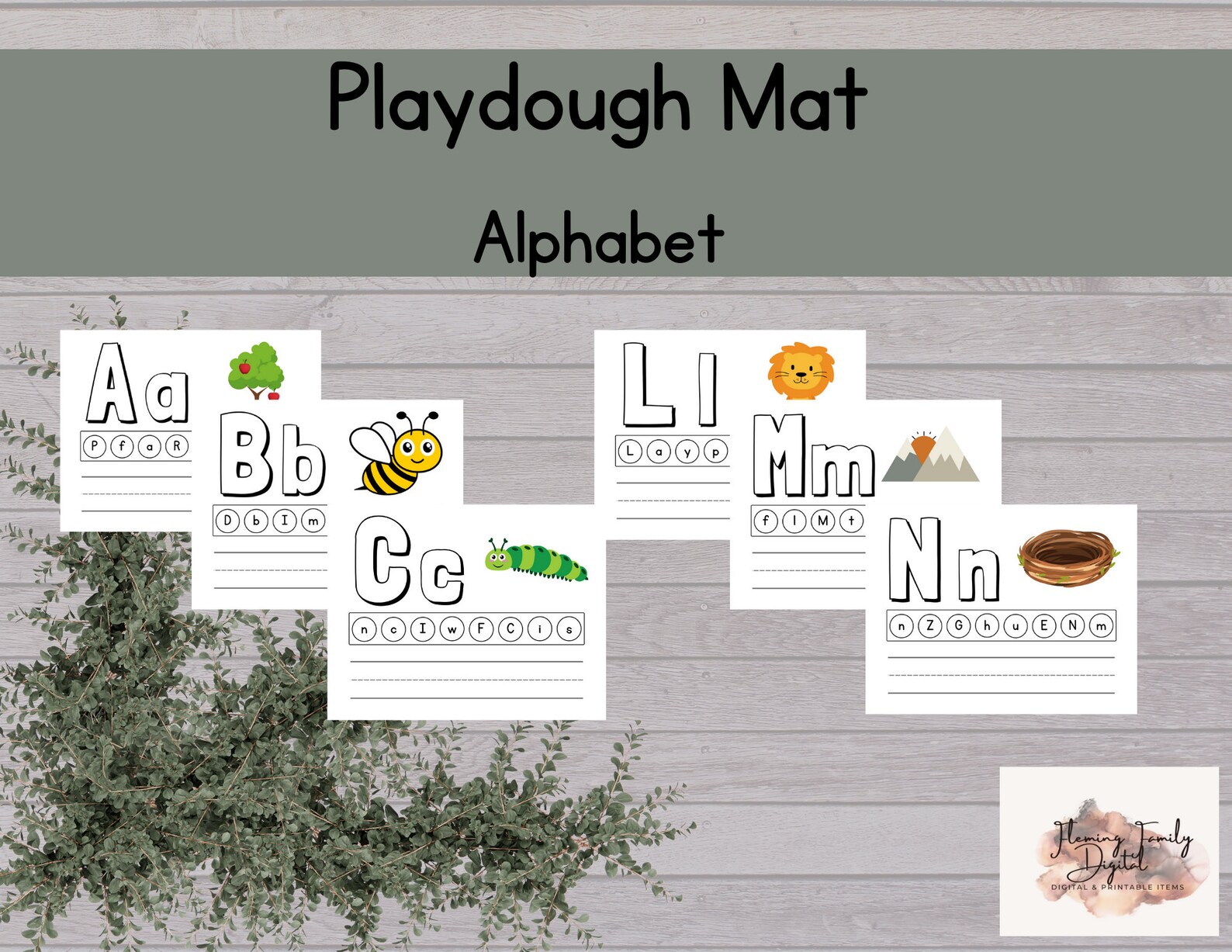 Printable Letters of the Alphabet Play Dough Mats, Printable Tracing ...