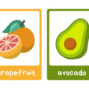 Fruits - Printable Flashcards, Preschool Educational Materials ...