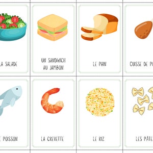 Printable Foods French 3-part Cards, Nomenclature, Montessori Style ...
