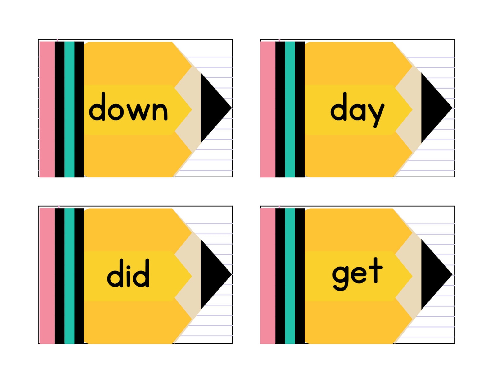 Sight Word Flash Cards, Kindergarten Sight Words, High Frequency Words ...