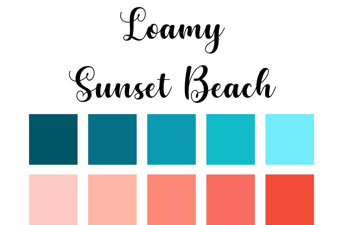 Loamy Sunset Beach | Color Palette, Procreate, Adobe Illustrator, Png ...