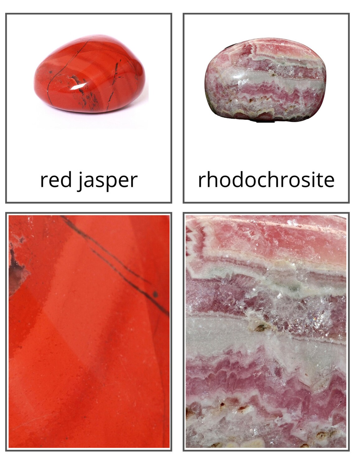 Gemstones Printable Pattern Matching Montessori Materials, Flashcards ...