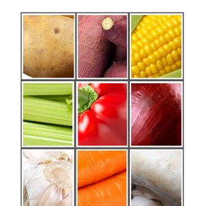 Fruit and Veggie Matching Cards, Inside Out Matching, Detail Matching ...