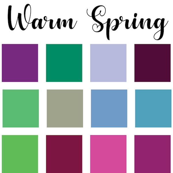 Warm Spring Palette - Etsy