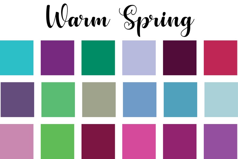 Warm Spring | Color Palette, Procreate, Adobe Illustrator, Png, Swatch ...