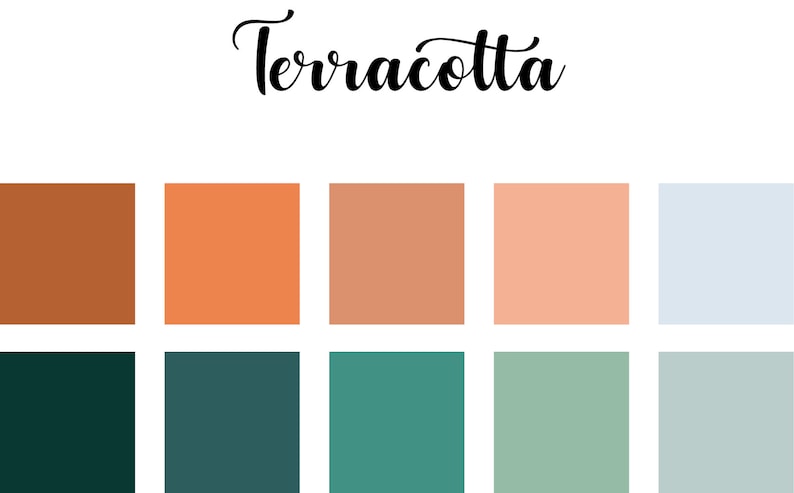 Terracotta | Color Palette, Procreate, Adobe Illustrator, Png, Swatch ...