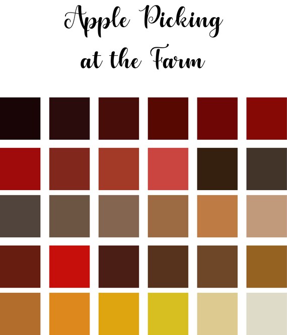 Apple Picking at the Farm Color Palette Procreate Adobe - Etsy