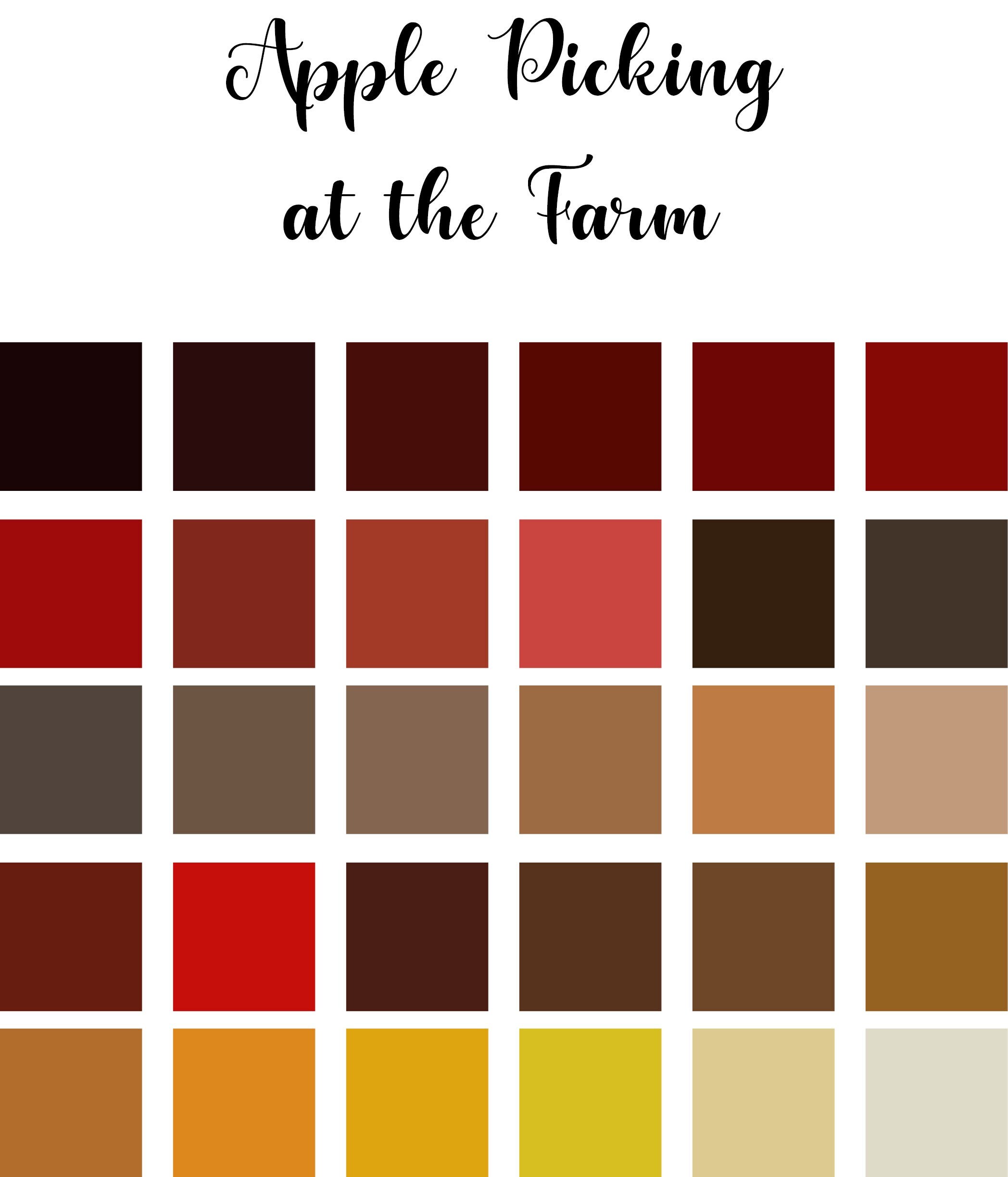 Apple Picking at the Farm | Color Palette, Procreate, Adobe Illustrator ...