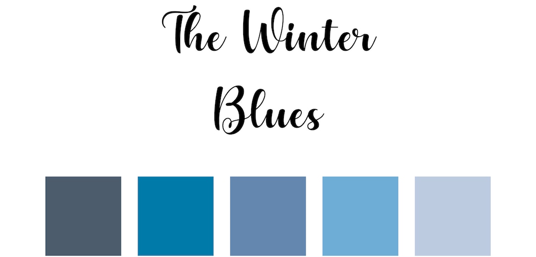 The Winter Blues | Color Palette, Procreate, Adobe Illustrator, Png ...