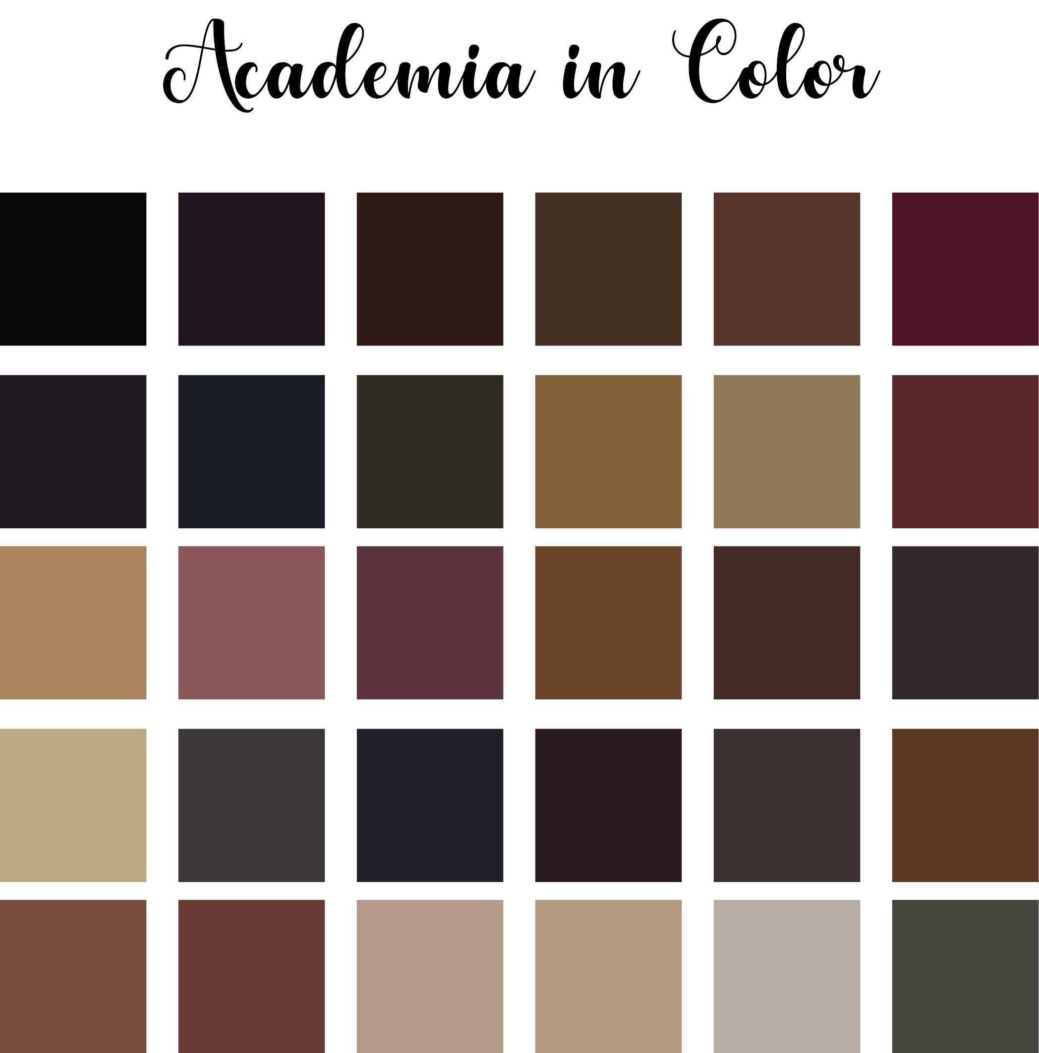 Academia in Color | Color Palette, Procreate, Adobe Illustrator, Png ...