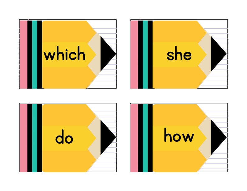 Sight Word Flash Cards, Kindergarten Sight Words, High Frequency Words ...