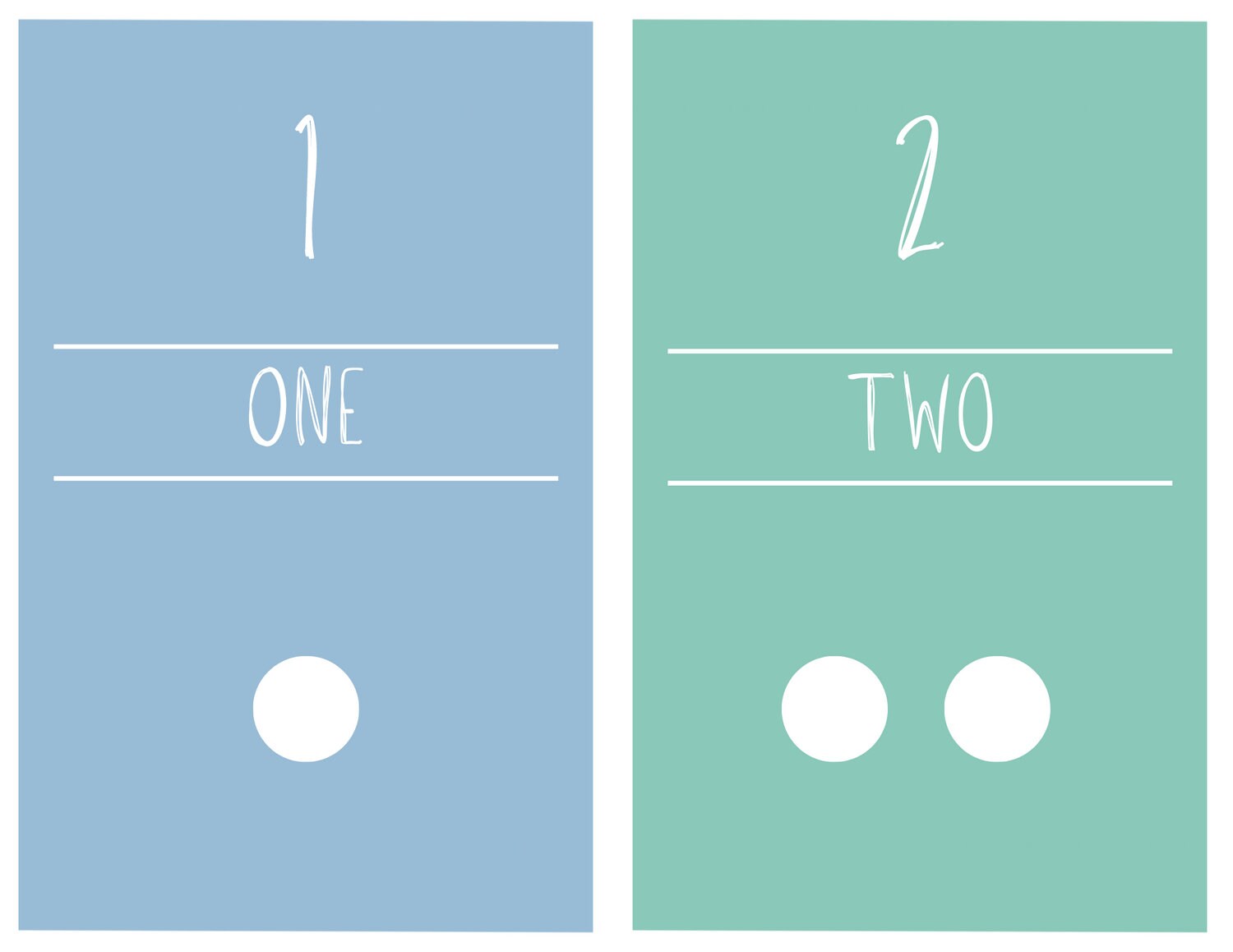 Counting Flash Cards, Kindergarten, Number Cards, 1 Through 10 ...