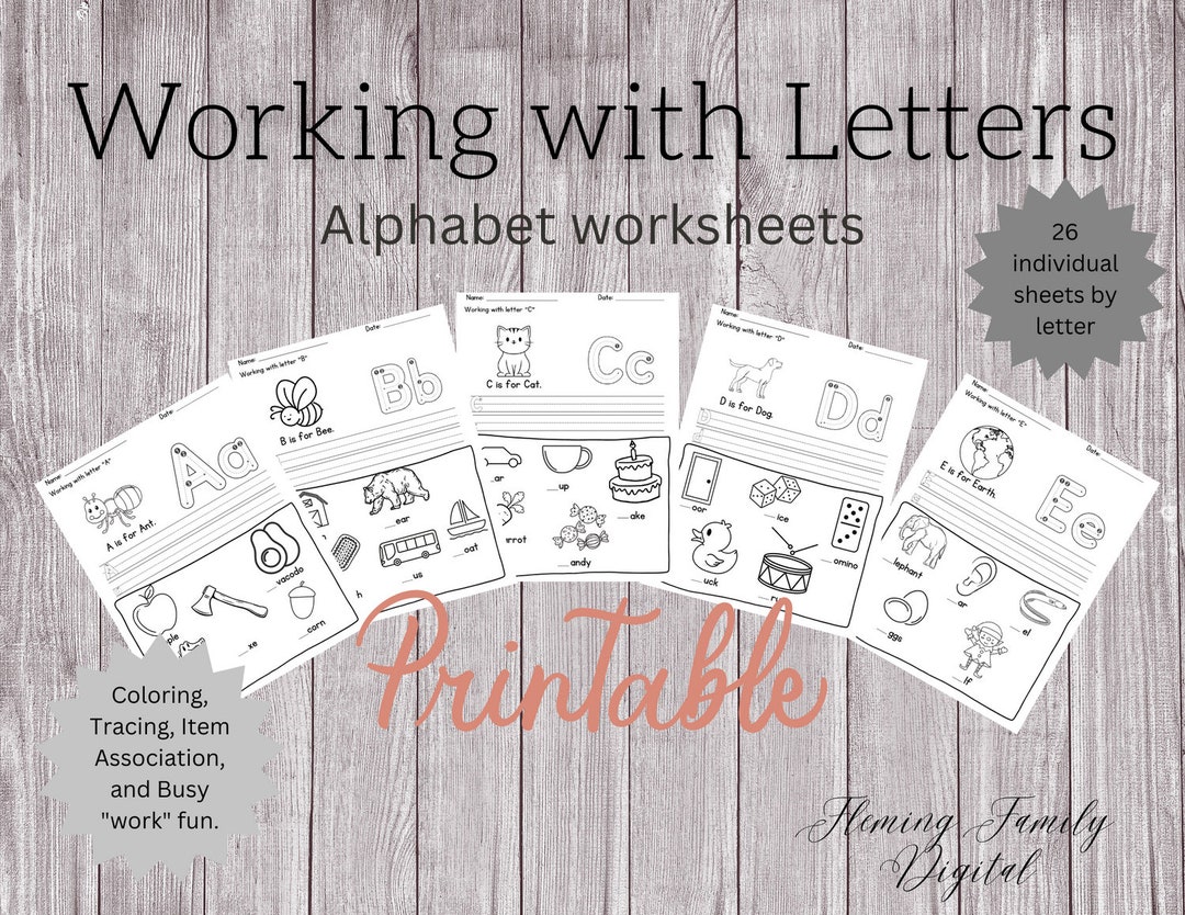 Printable Letters of the Alphabet Worksheets, Upper & Lowercase ...