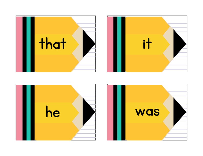 Sight Word Flash Cards, Kindergarten Sight Words, High Frequency Words ...