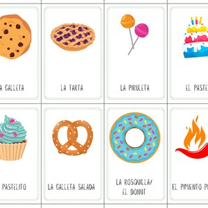 Printable Foods Spanish 3-part Cards, Nomenclature, Montessori Style ...