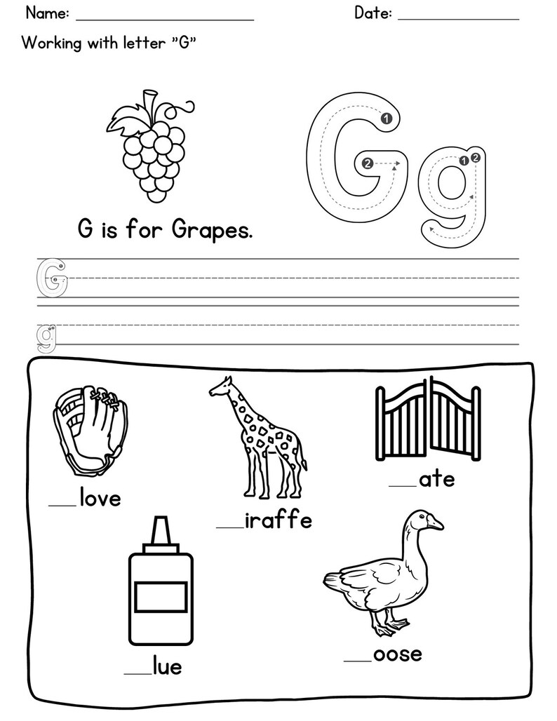 Printable Letters Of The Alphabet Worksheets Upper Etsy